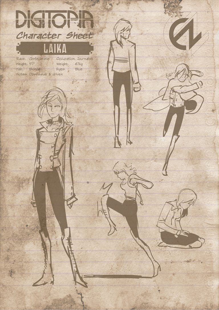 Character Sheets - Digitopia: The Comic Book